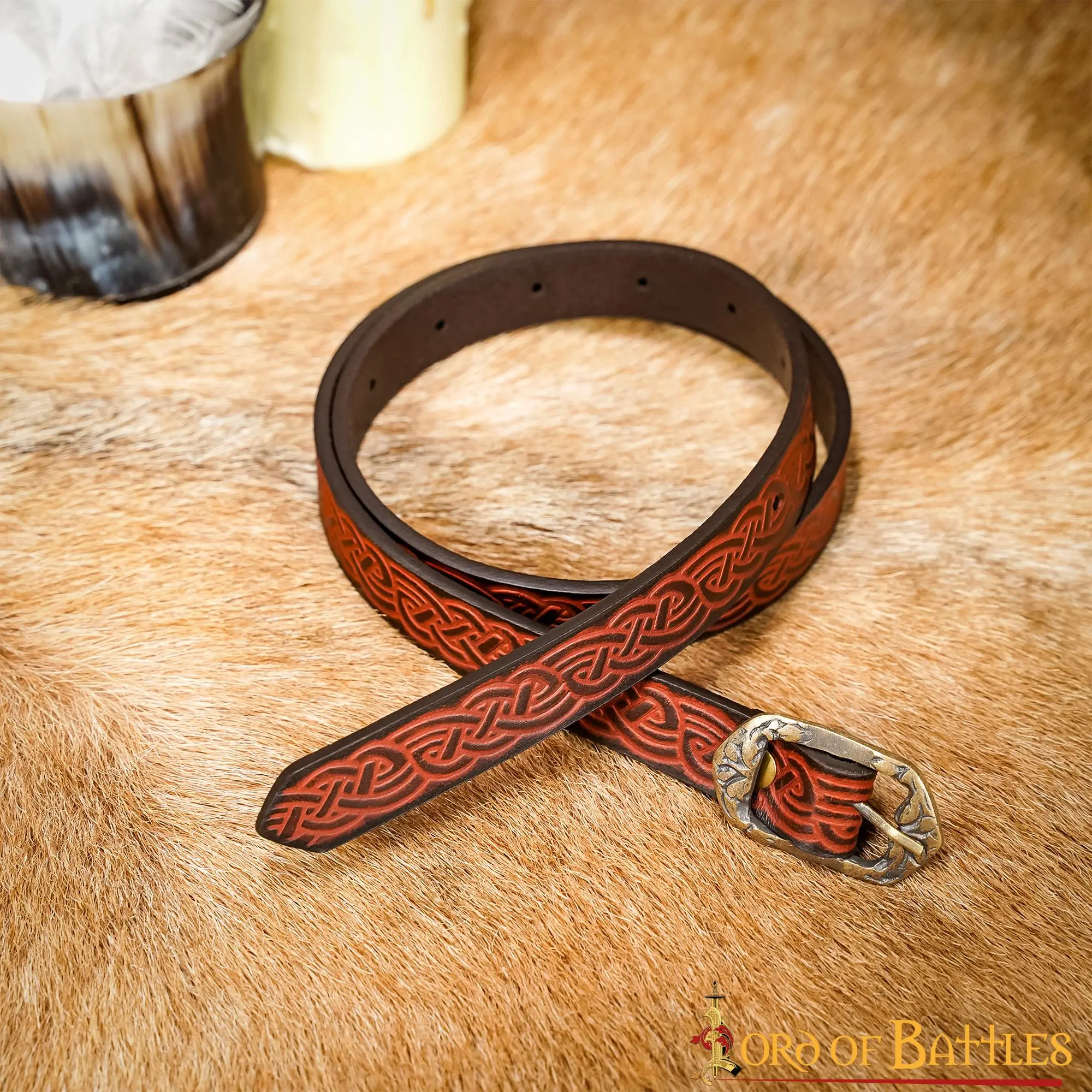 Celtic belt Maeve, brown - CelticWebMerchant.co.uk