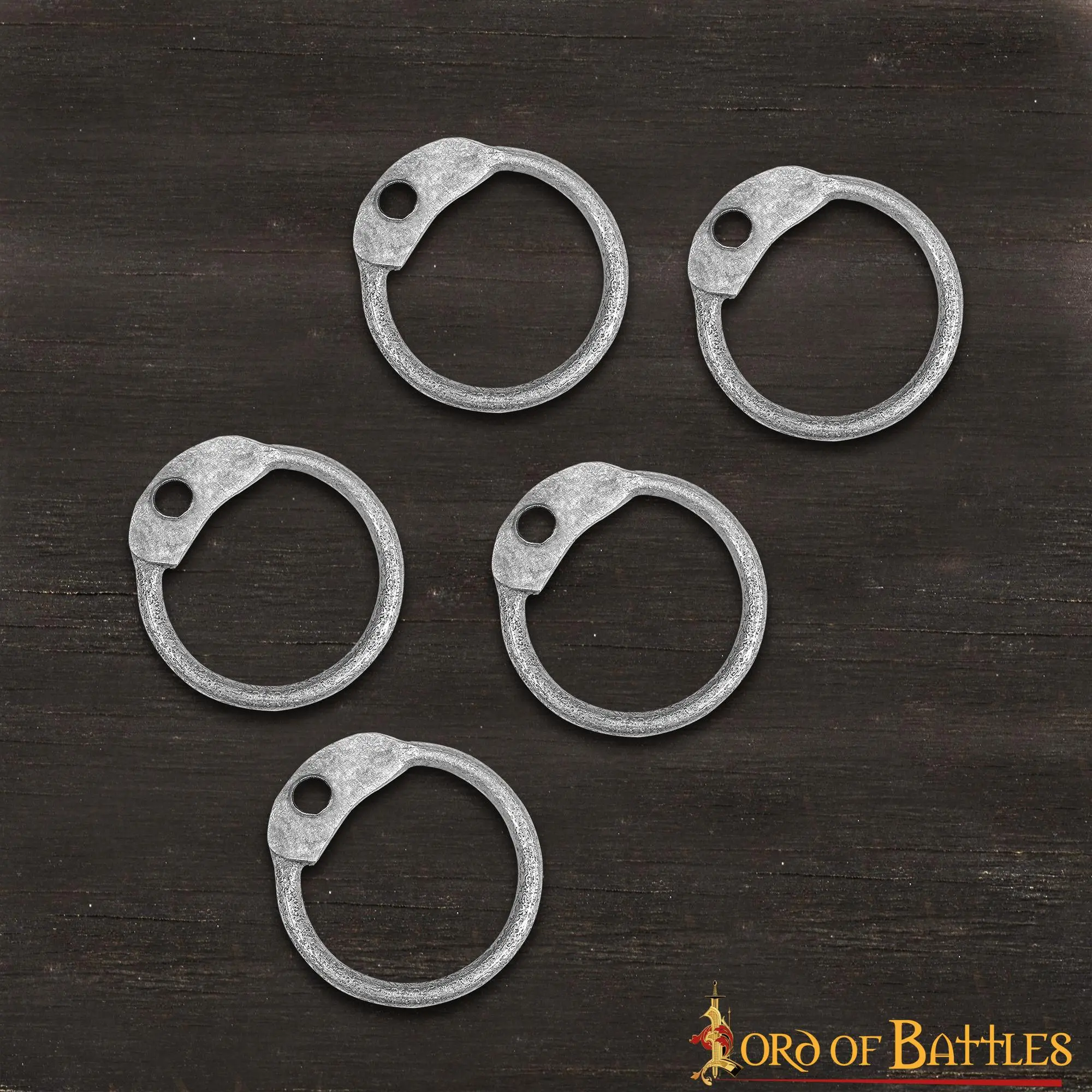 1kg chainmail rings black, round rings, round rivets, 9mm ...