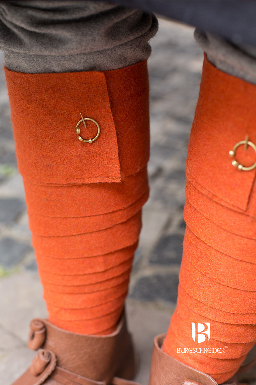 Leg wrappings Aki, orange - CelticWebMerchant.co.uk
