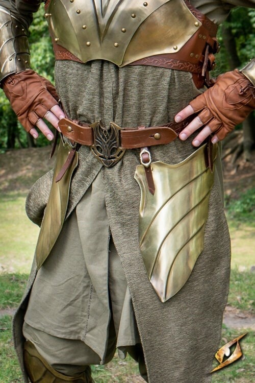 LARP armour tassets Illumine, bronze - CelticWebMerchant.co.uk