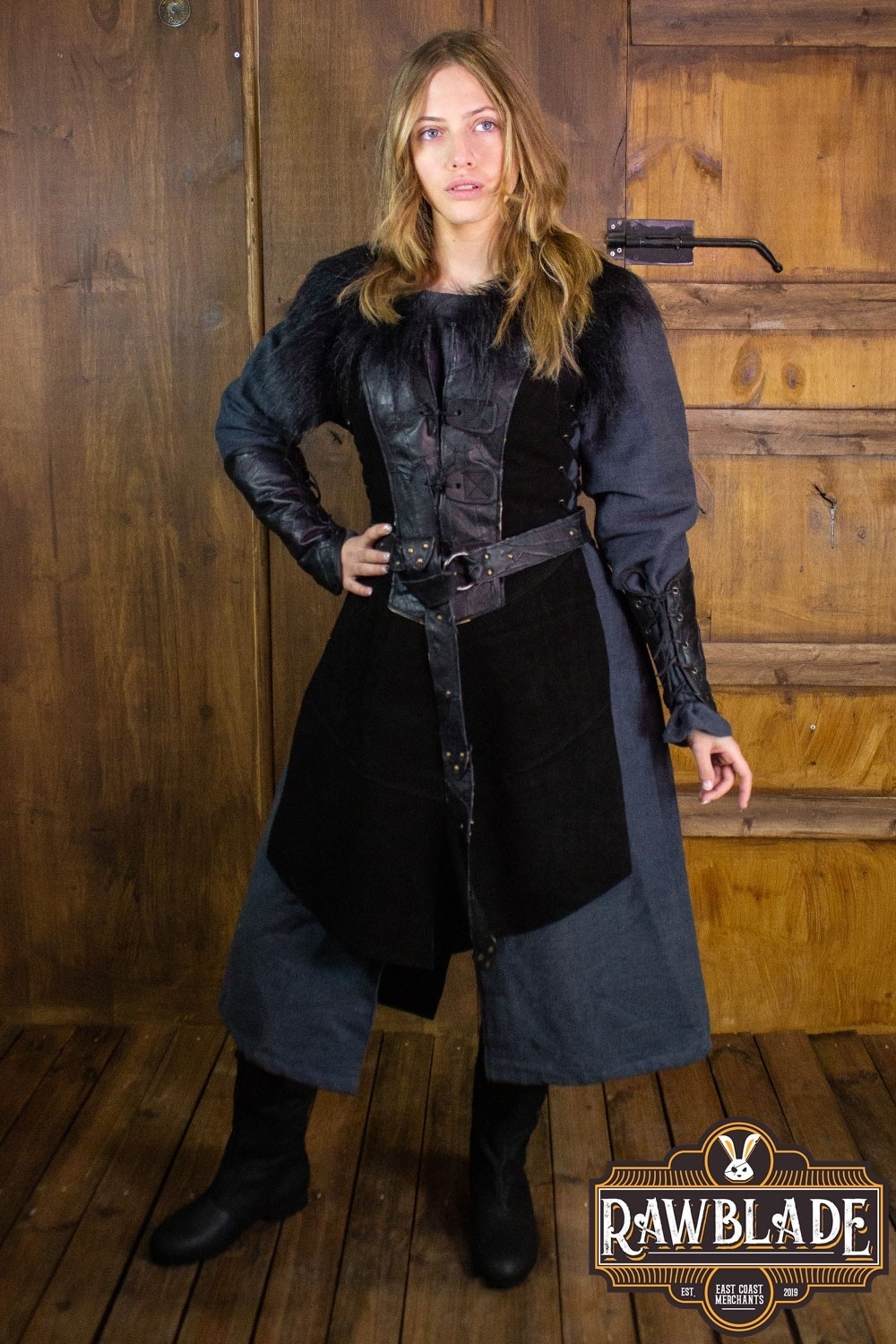 Rawblade Raven Leather Jerkin, woman - CelticWebMerchant.co.uk