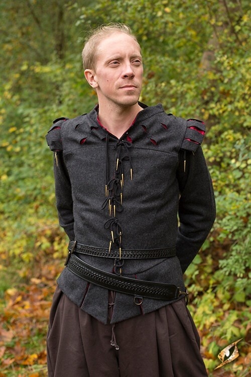 Braided sword belt, black - CelticWebMerchant.co.uk