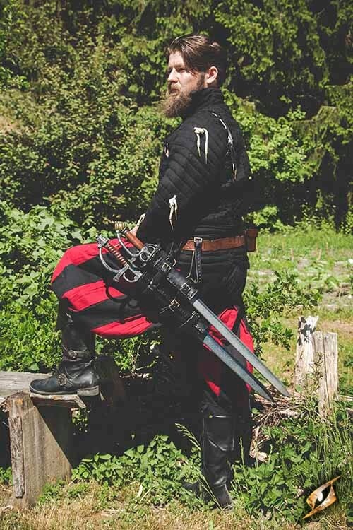 Double holder for LARP weapons, brown - CelticWebMerchant.co.uk