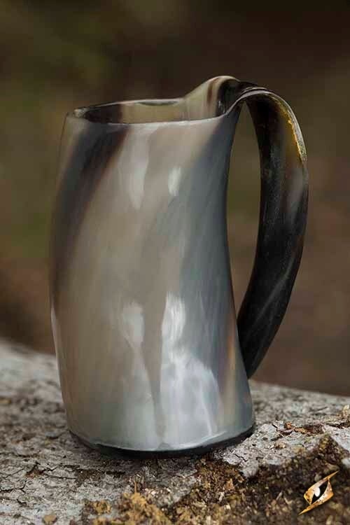 Horn cup with ear 0,5L, light - CelticWebMerchant.co.uk