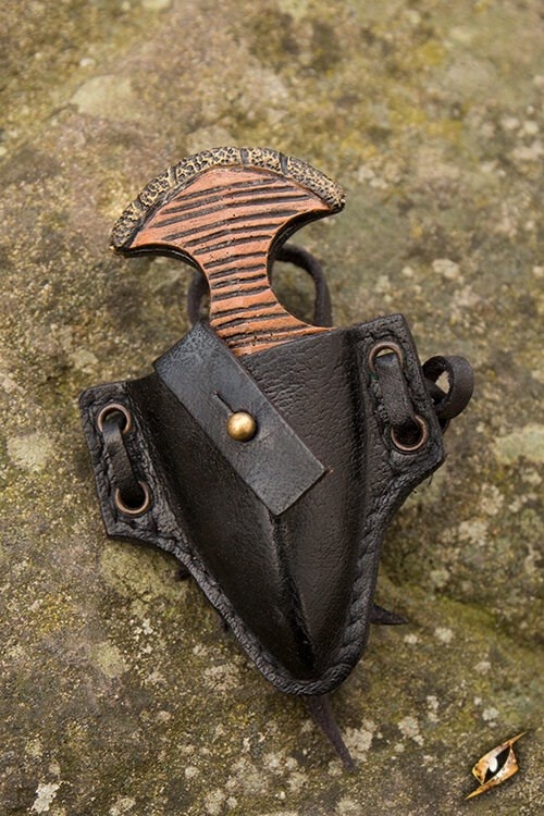LARP wrist dagger with holder, black - CelticWebMerchant.co.uk
