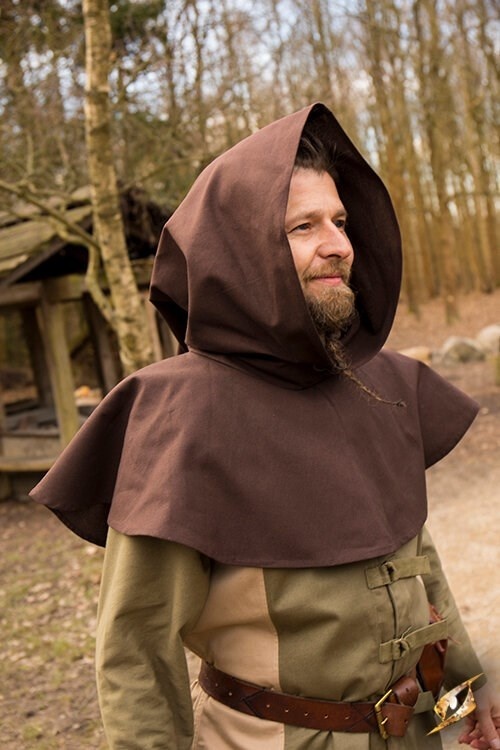 Medieval chaperon Walt, brown - CelticWebMerchant.co.uk