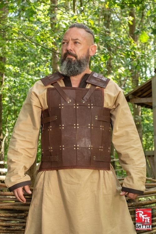 RFB Fighter Leather Armour, brown - CelticWebMerchant.co.uk