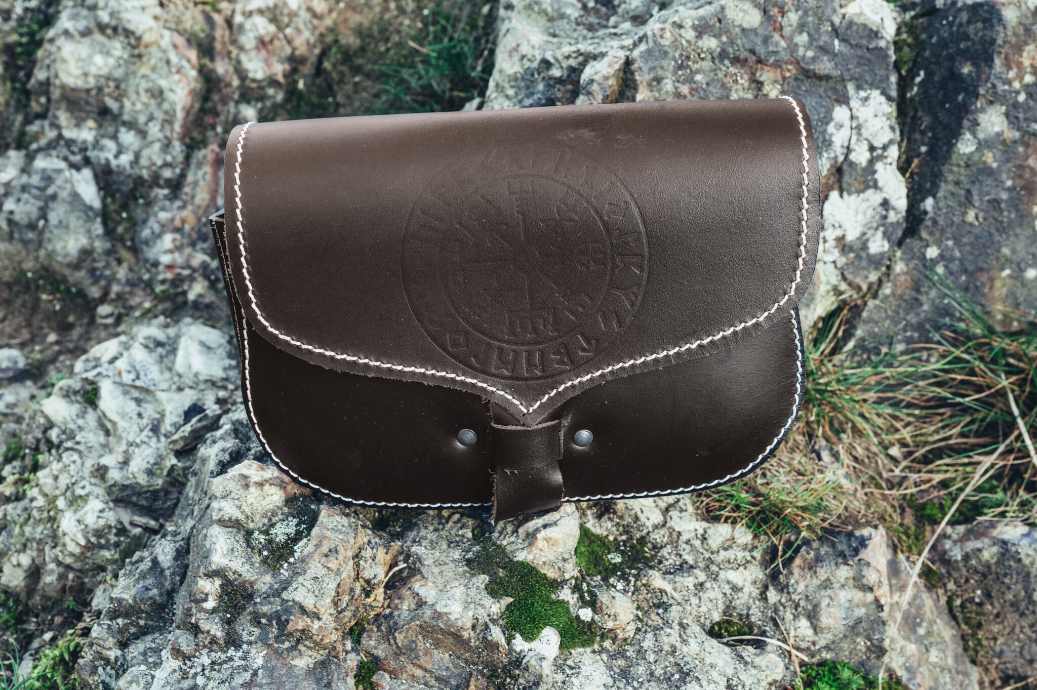 Viking bag Vegvisir, brown - CelticWebMerchant.co.uk