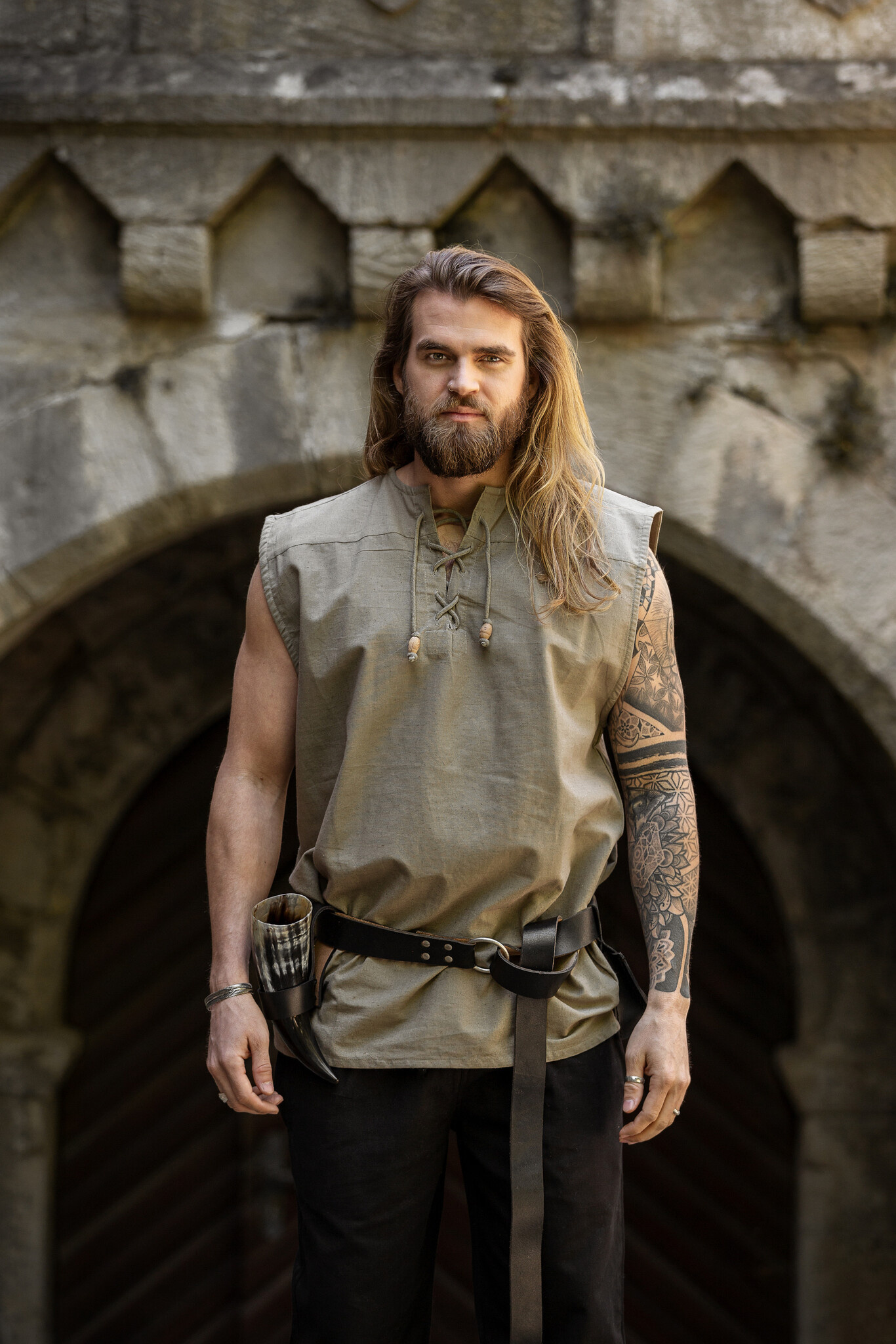 Pirate shirt Jean, hemp color - CelticWebMerchant.co.uk