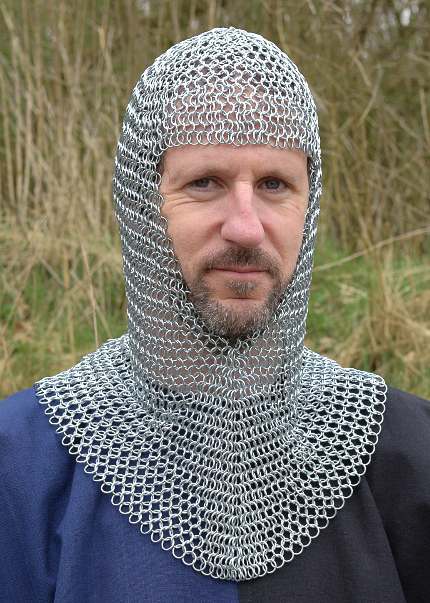 Coif with triangular neckline, zinc-plated, 9 mm - CelticWebMerchant.co.uk