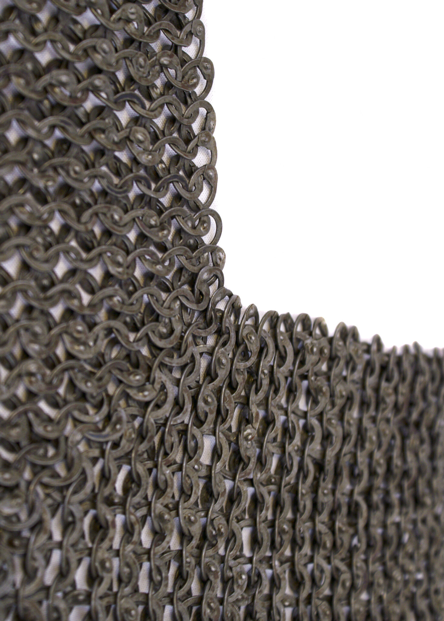 Chain mail shoulder piece, flat rings-wedge rivets 8mm ...