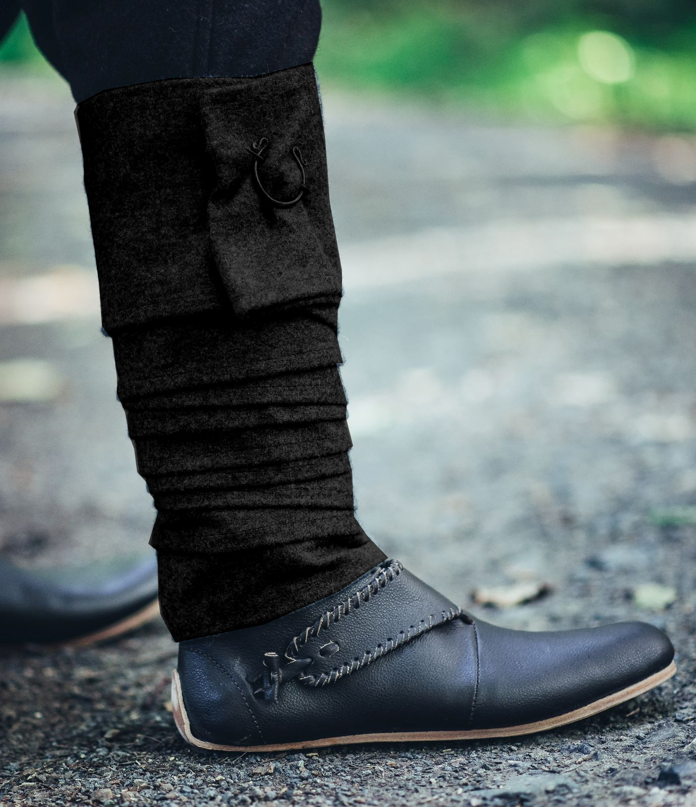 Leg wrappings Duco, black - CelticWebMerchant.co.uk