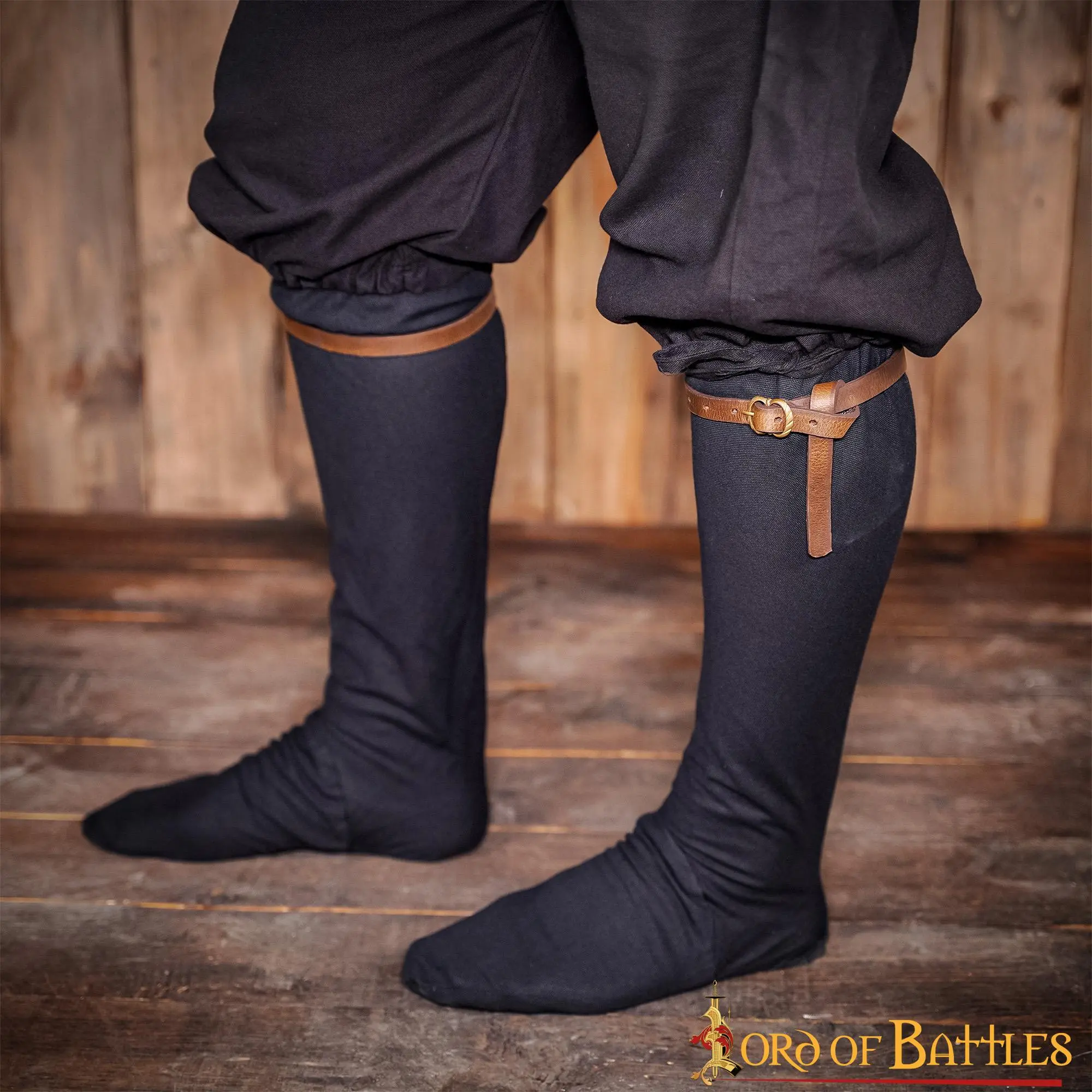 Medieval Renaissance Genuine Leather Leg Garters - CelticWebMerchant.co.uk