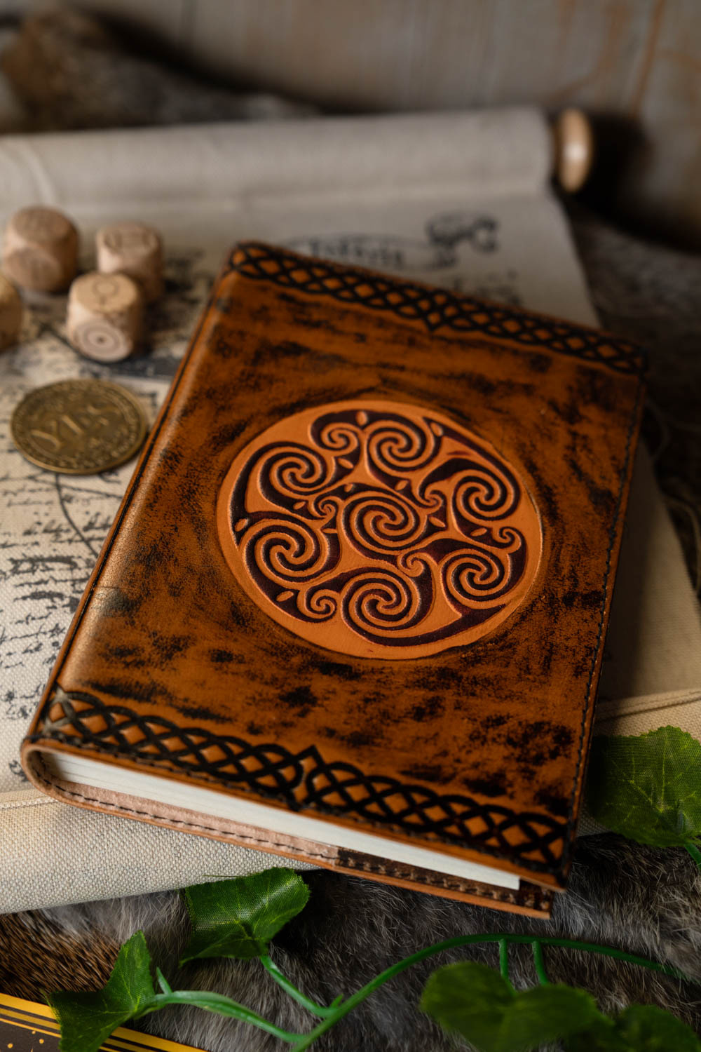 Celtic leather book - CelticWebMerchant.co.uk
