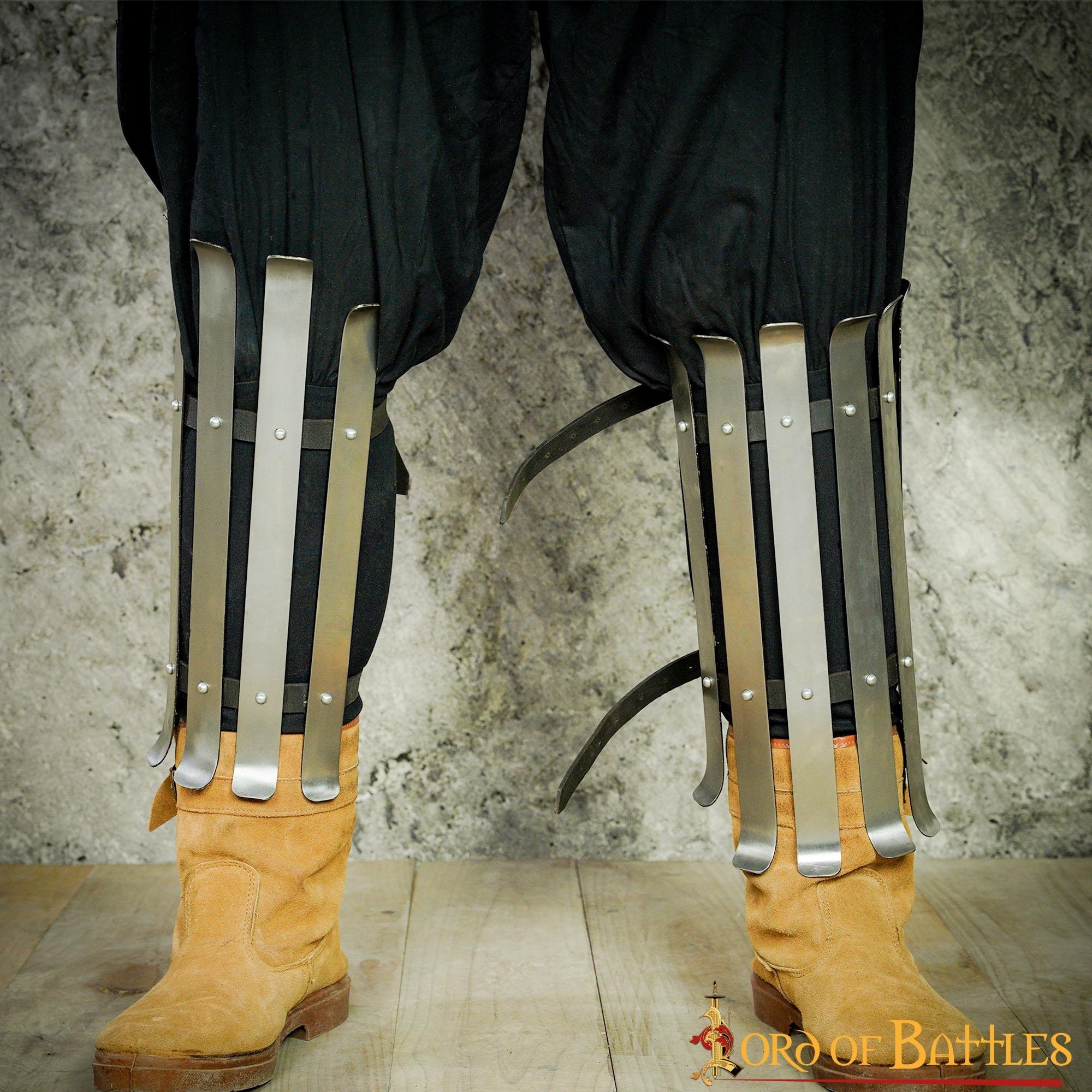 Valsgärde Viking Splinted Greaves 16 gauge - CelticWebMerchant.co.uk