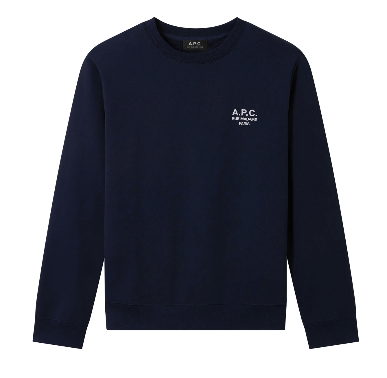 A.P.C. Paris Rider Small Logo Crew Sweat Navy - Baretta Den Haag ...