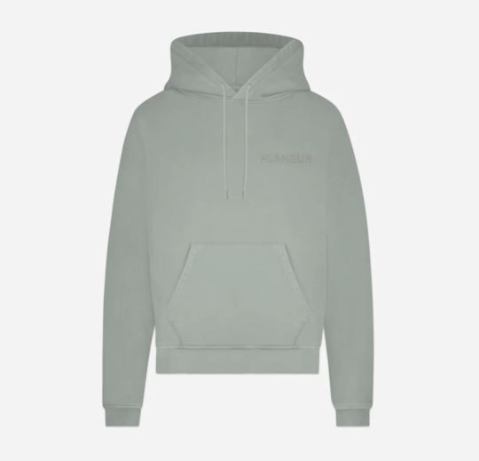 Flaneur Homme Double Logo Washed HoodieSage - Baretta Den Haag - Denim ...