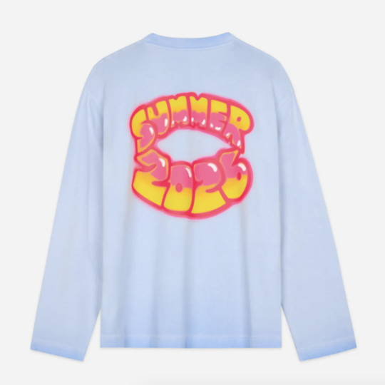 Flaneur Homme Airbrush Summer Long Sleeve Washed Blue - Baretta Den ...