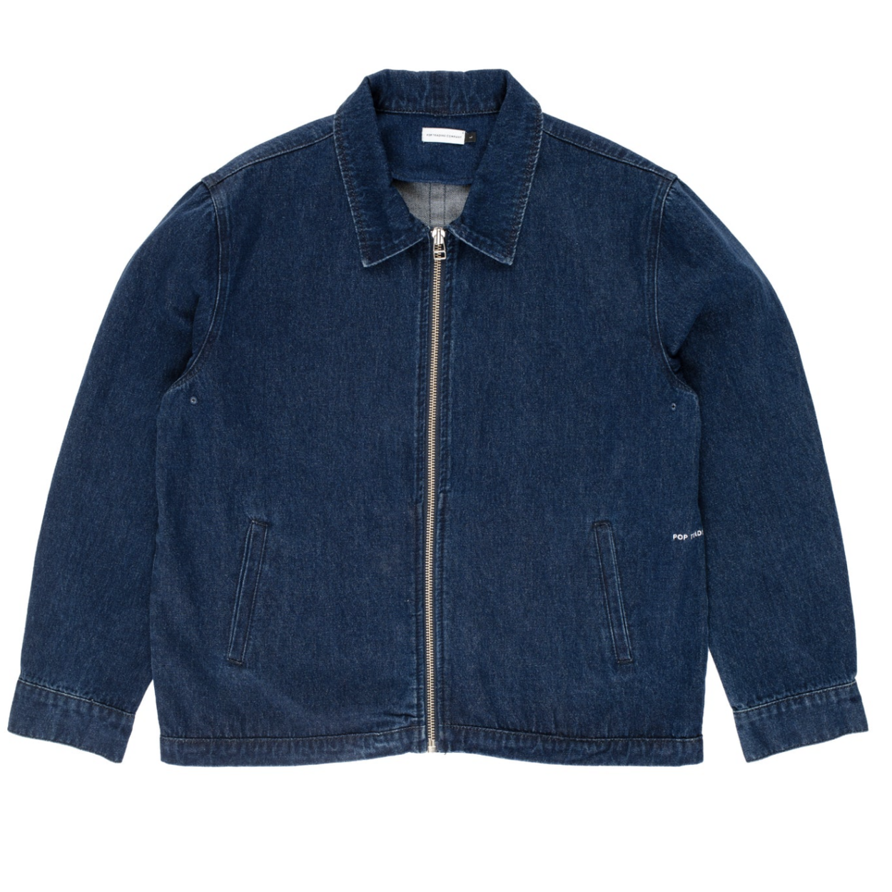 POP Trading Company Full Zip Jacket Rinsed Denim - Baretta Den Haag ...