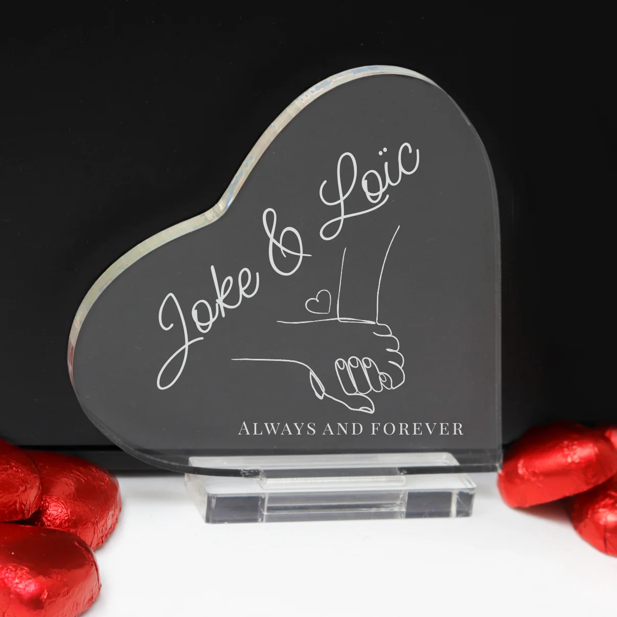 Acryl hart met gravering | Voor elke gelegenheid - Brianto Cadeau