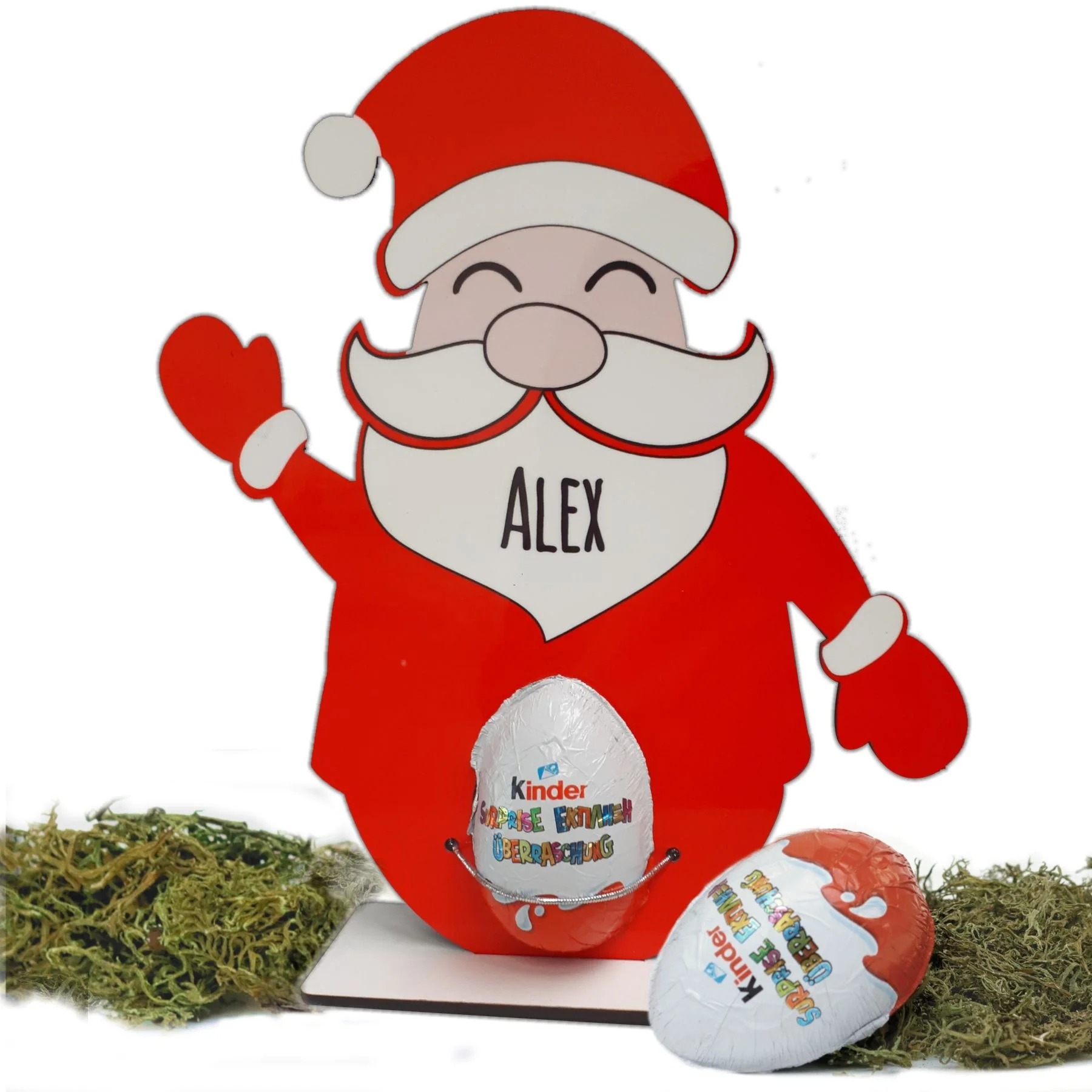 Père Noël avec Kinder Surprise personnalisé avec nom - Brianto Cadeau ...