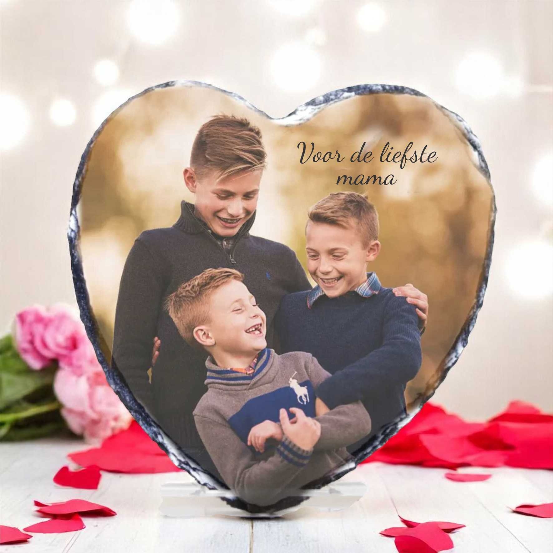 Leisteen hart met eigen tekst - Brianto Cadeau