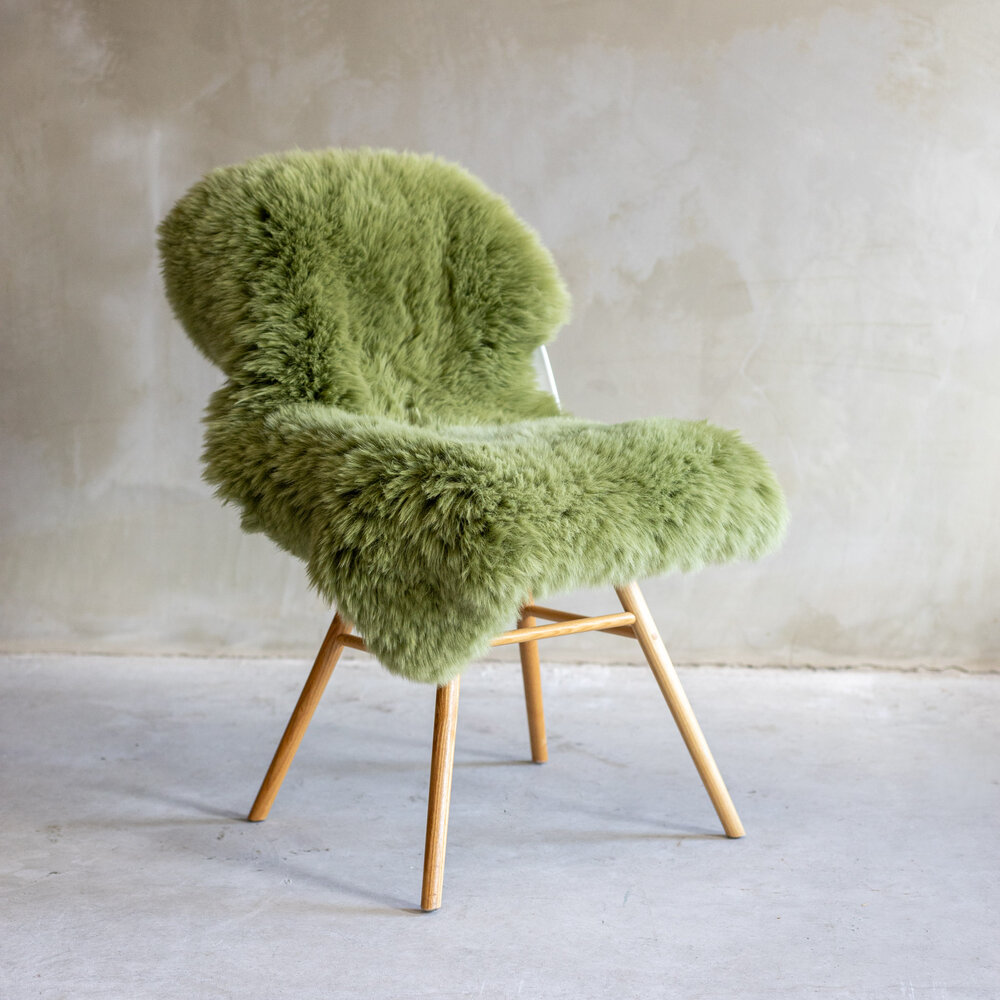 Mosgroene schapenvachten - Vachtenspecialist.nl