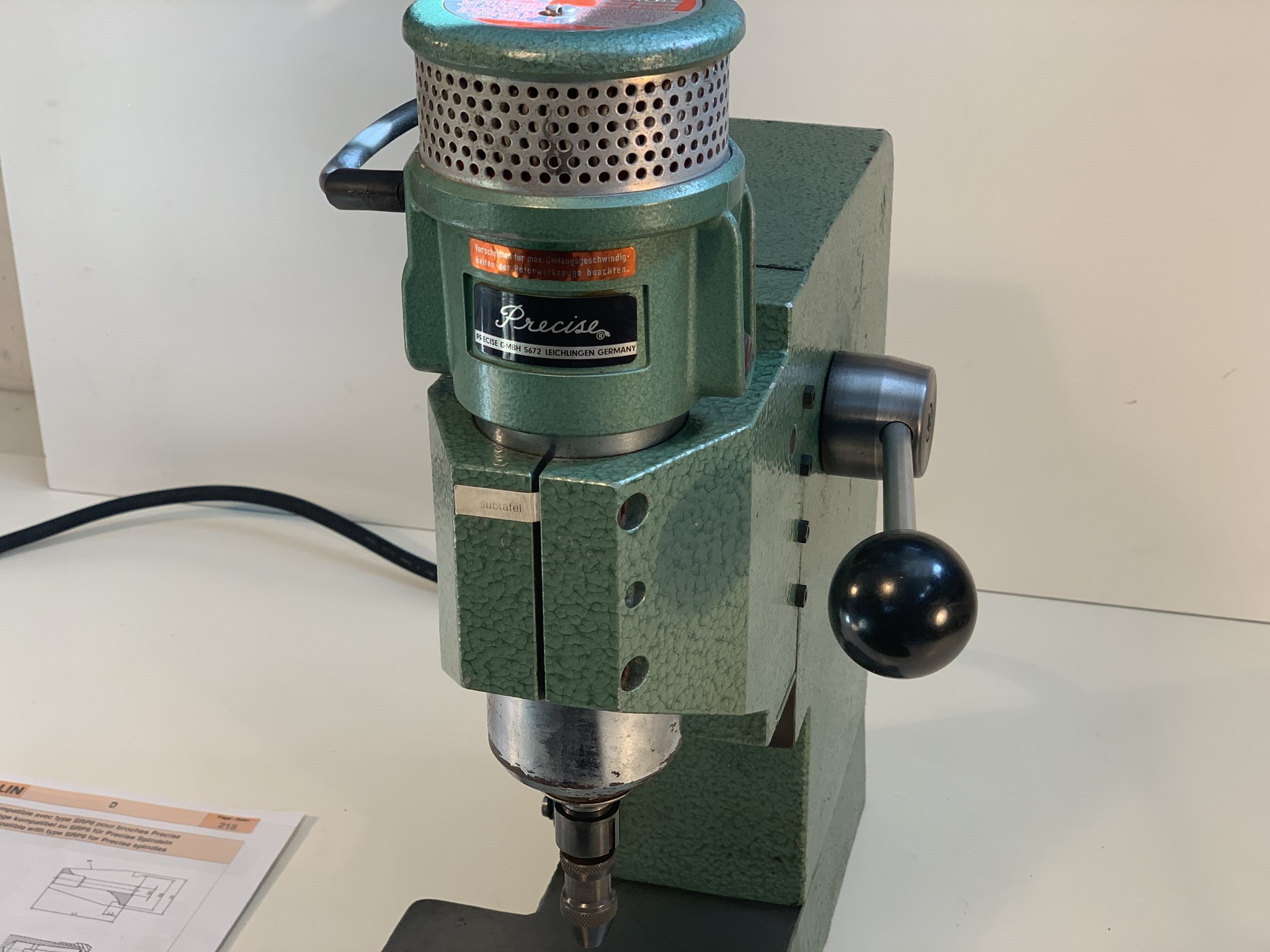 Precise Super 65 Tischbohrmaschine 45.000 RPM - Niels machines