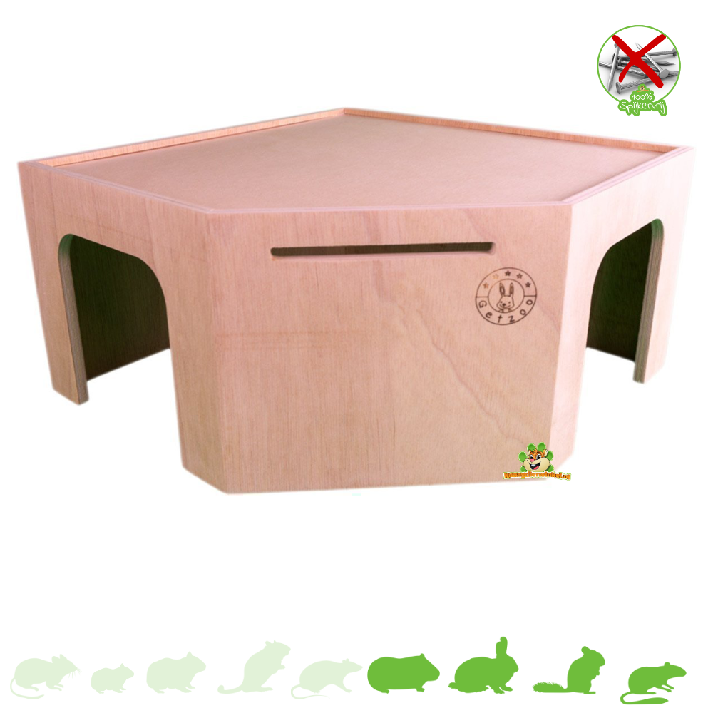 Wooden Guinea Pig Corner House 35 cm | DRD Knaagdierwinkel®