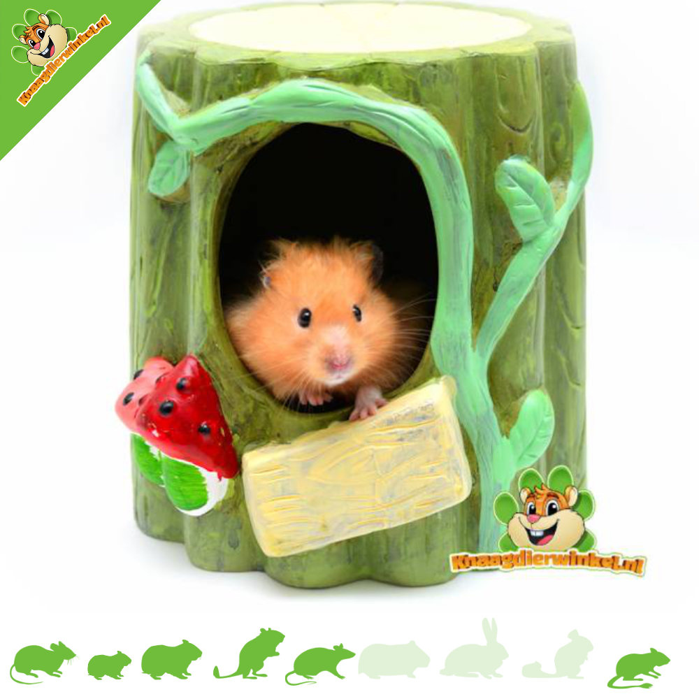 ¡casa Tronco De árbol De Cuento De Hadas De 18 Cm Para Roedores Drd