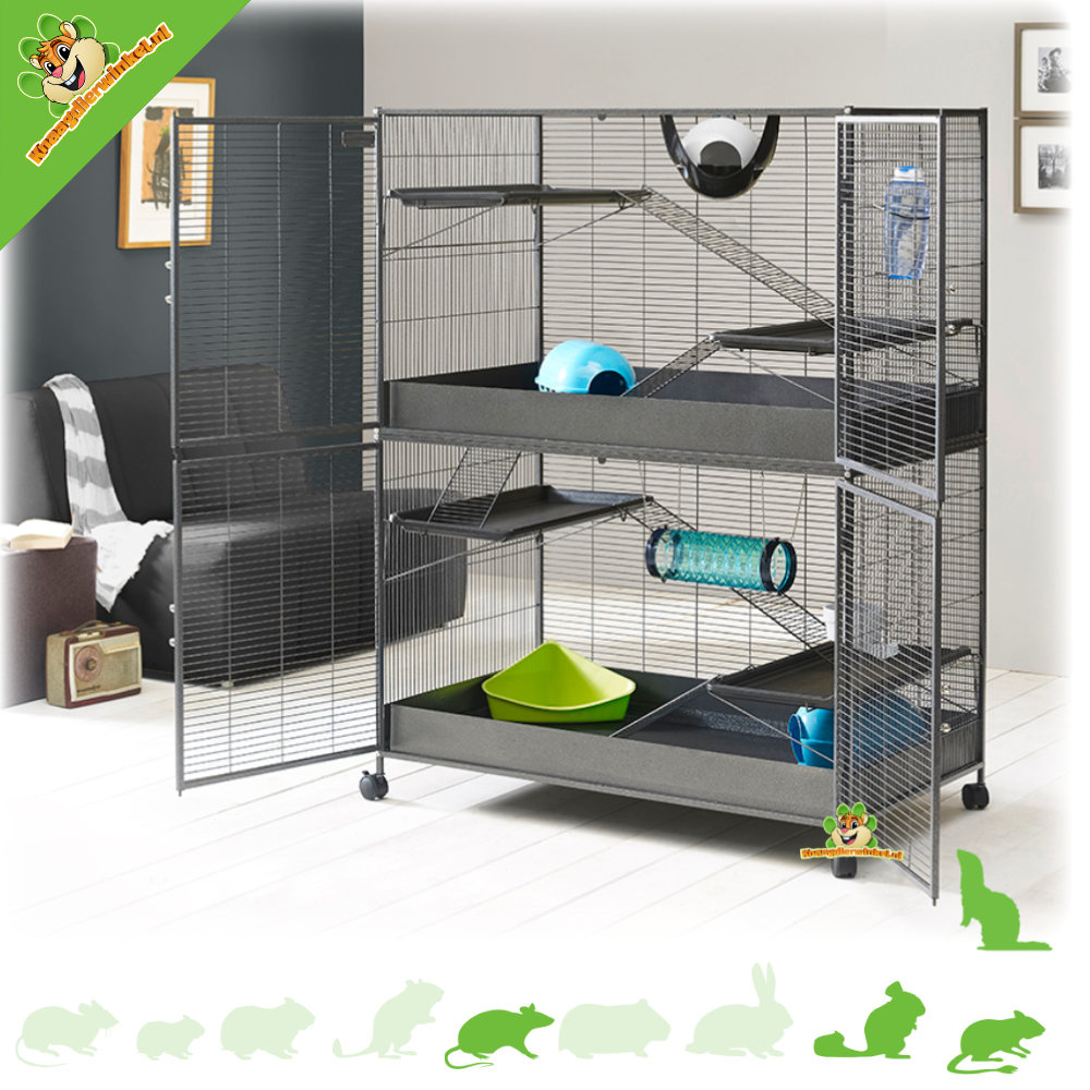 Savic Rodent Cage Suite Royale XL Anthracite | DRD Knaagdierwinkel®