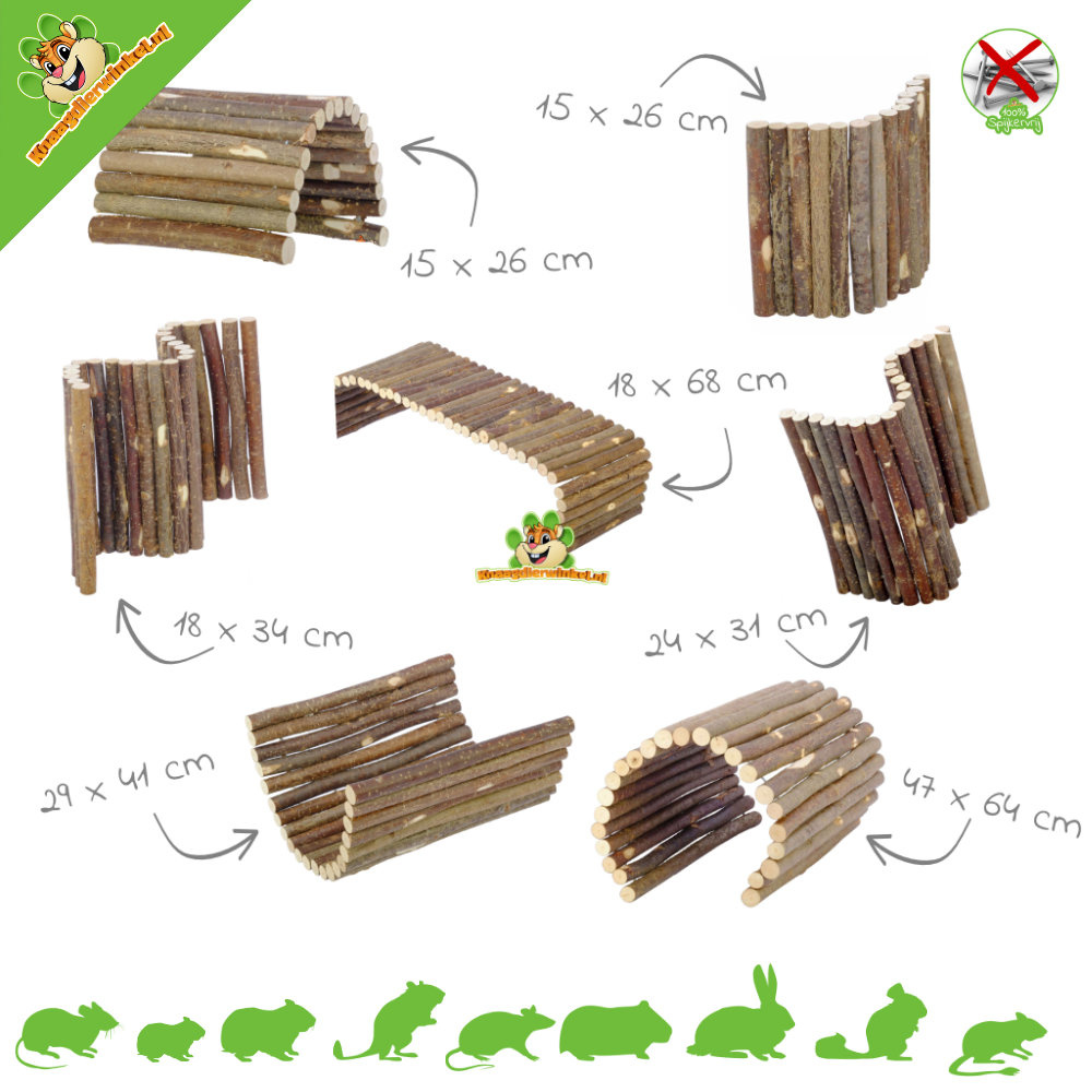 Hazelnut Bridge for Rodents & Rabbits! | DRD Knaagdierwinkel® Rodentshop