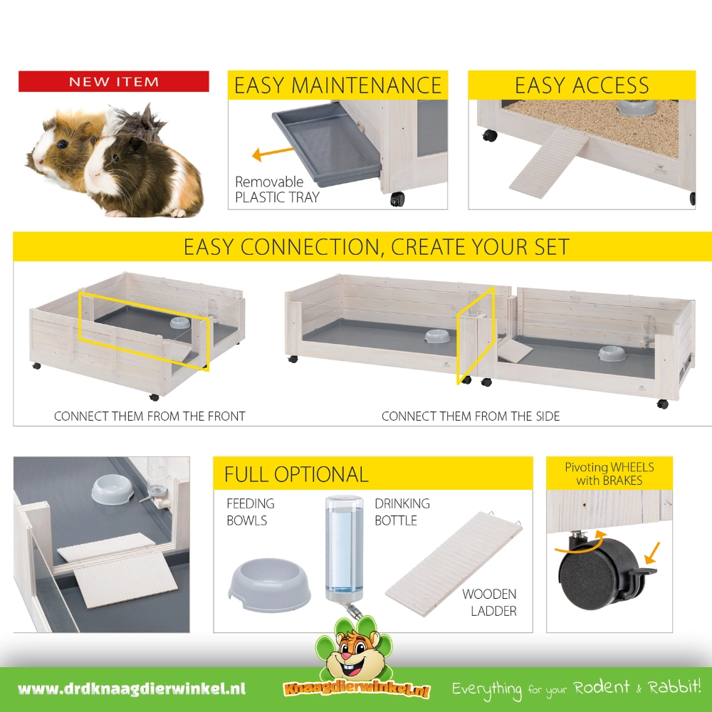 Ferplast Guinea Pig Cage GUINNY 120 | DRD Knaagdierwinkel®