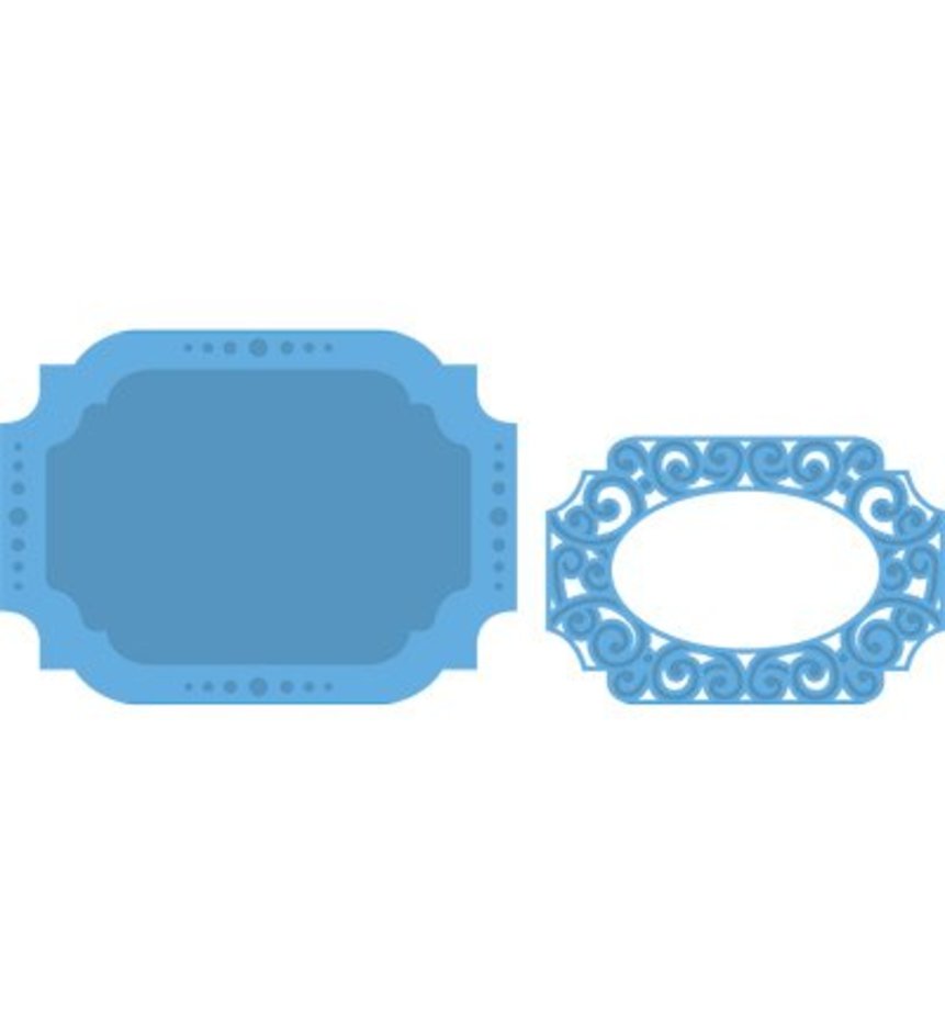 Marianne Design Creatable Oval Lable Stencil (LR0309) - Paperpads.nl