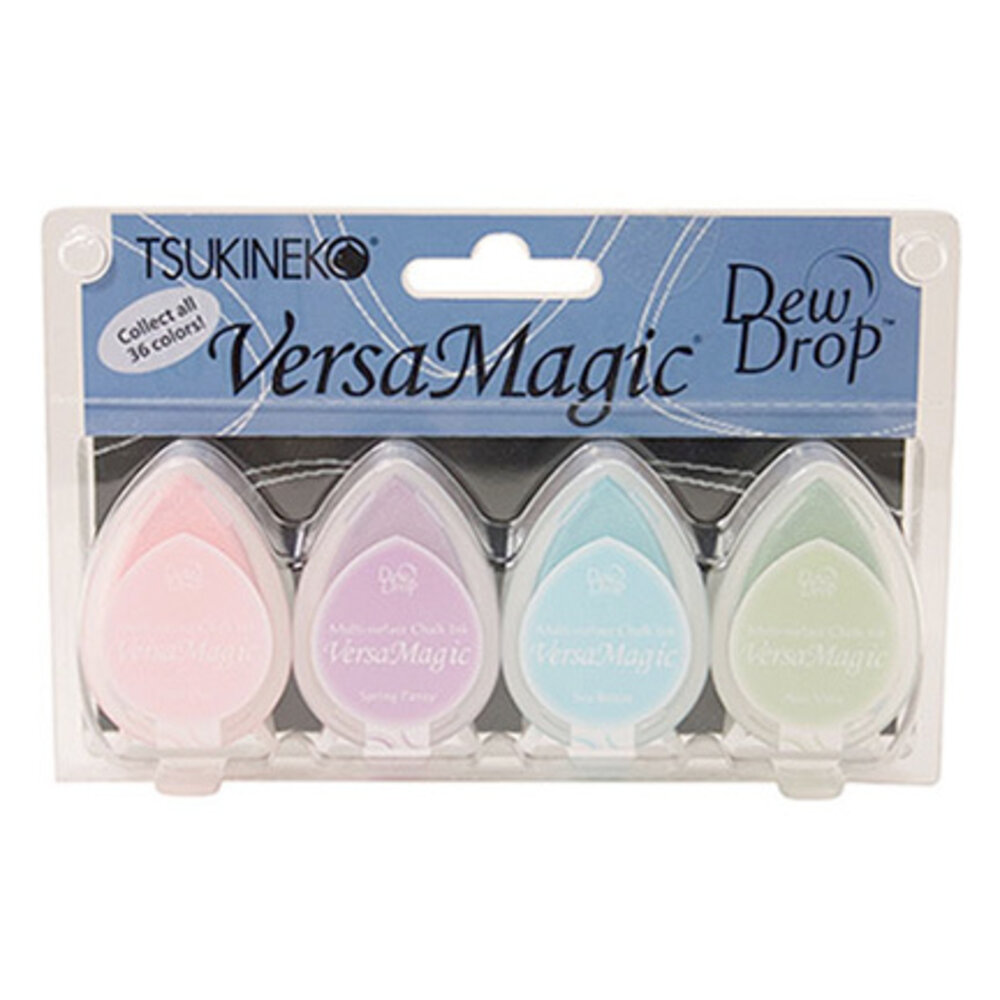 Tsukineko VersaMagic Pretty Pastel Chalk Pigment Ink Set (GD-100-001 ...