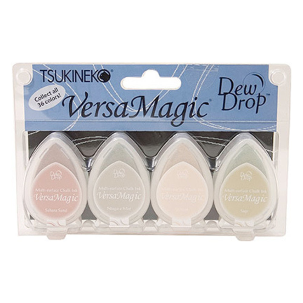Tsukineko VersaMagic Four Corne Chalk Pigment Ink Set (GD-100-006 ...
