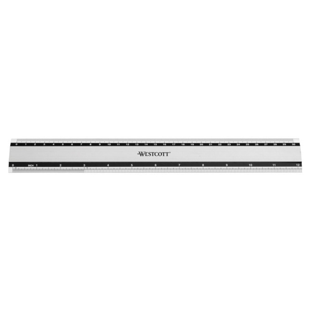 Westcott Aluminium Ruler 30cm Anti Slip (AC-E10191) - Paperpads.nl