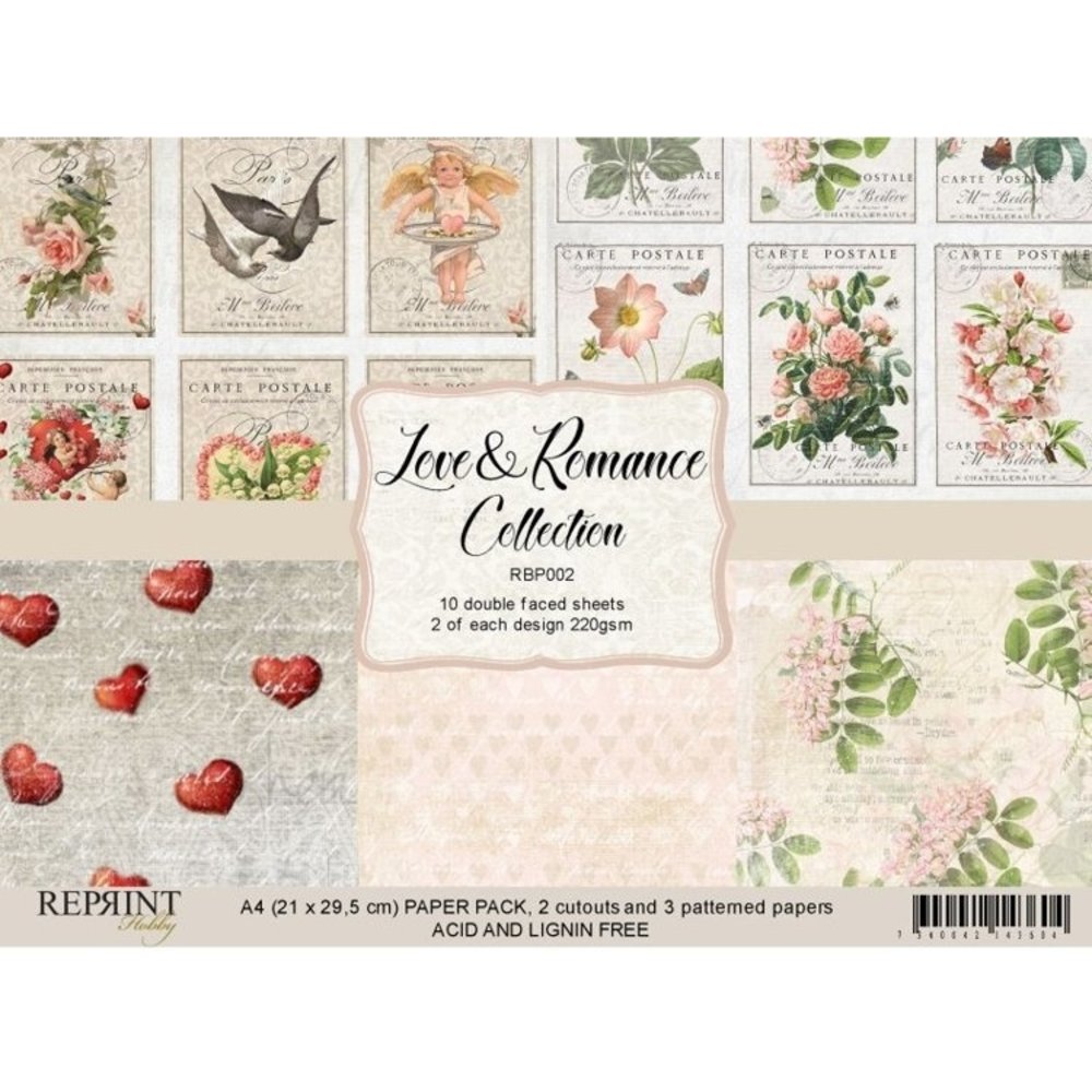 Reprint Love & Romance A4 Paper Pack (RBP002) - Paperpads.nl