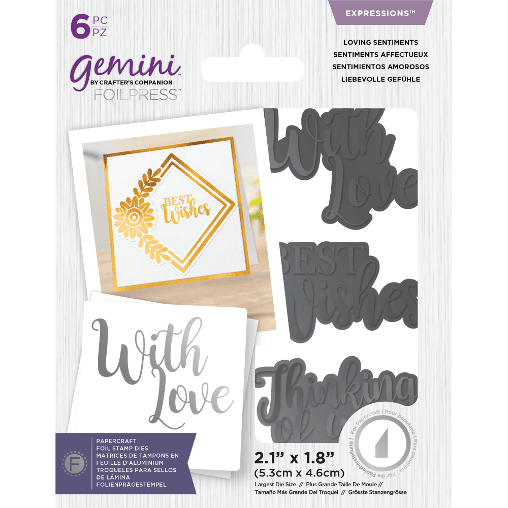 Crafter's Companion Foil Stamp ‘N’ Cut Die Expressions Loving ...