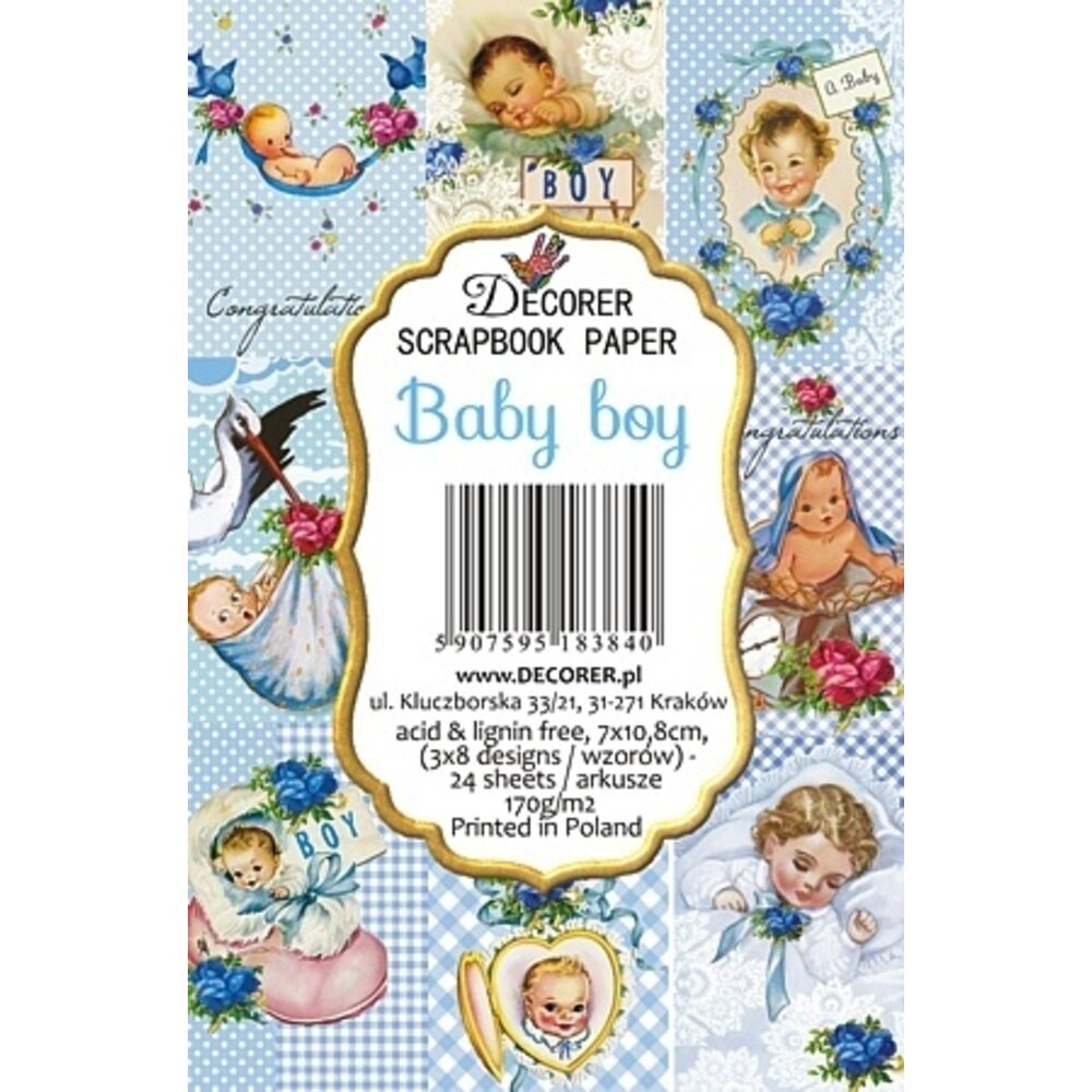 Decorer Baby Boy Paper Pack (7x10,8cm) (M88) - Paperpads.nl
