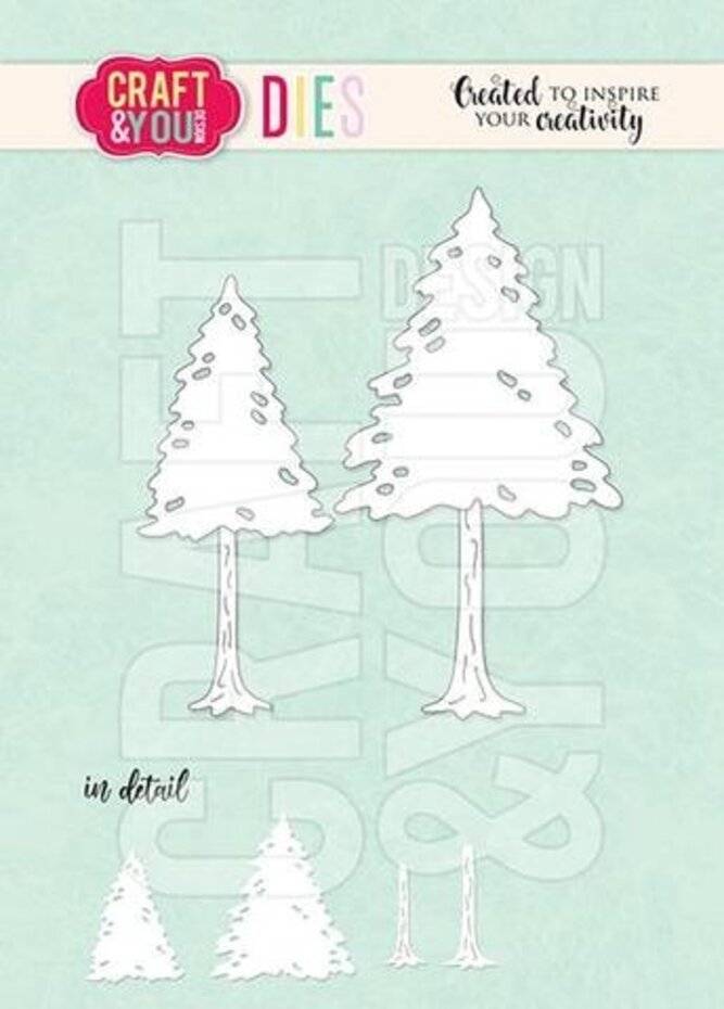 Craft & You Dies Christmas Trees (CW147) - Paperpads.nl