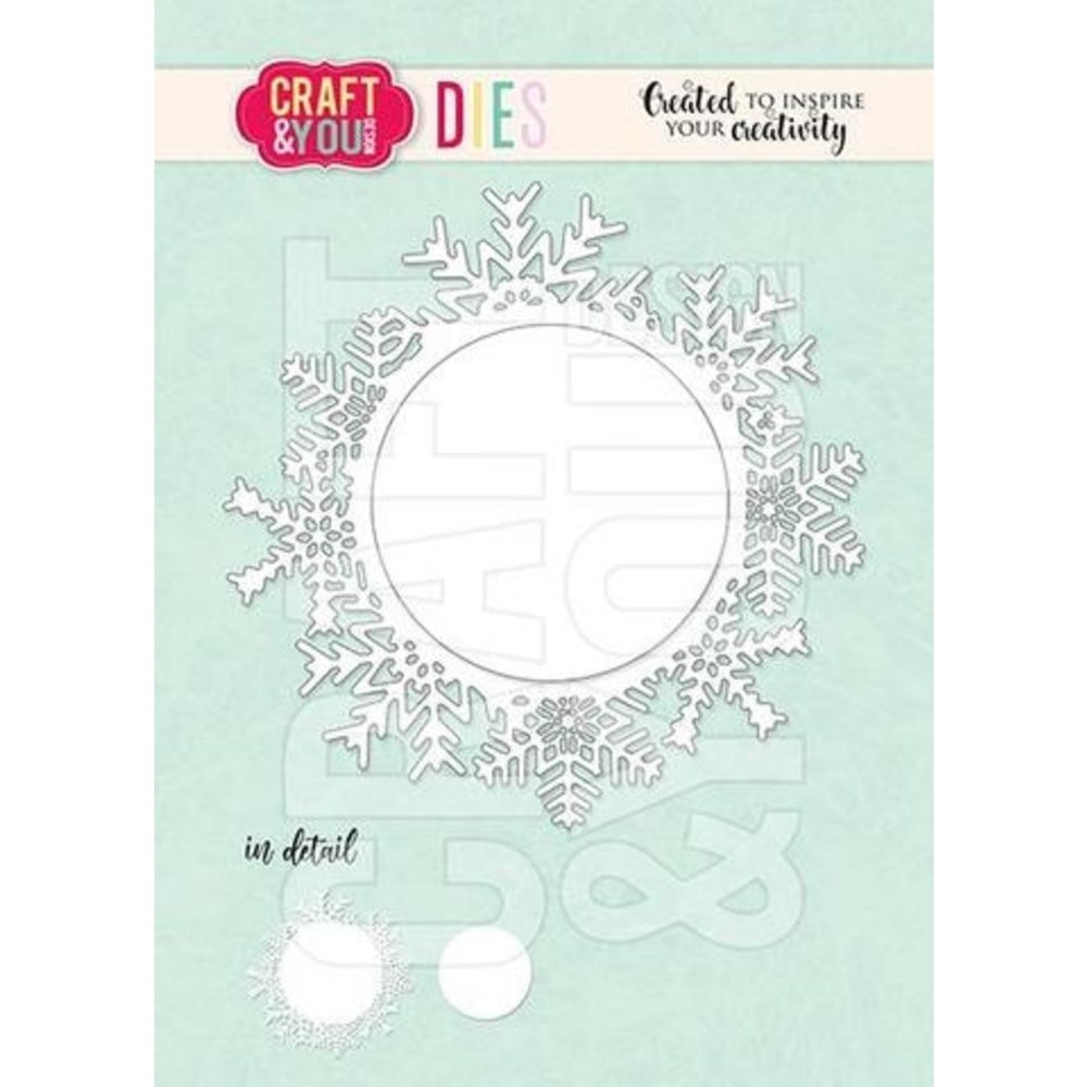 Craft & You Dies Snowflake Frame (CW154) - Paperpads.nl