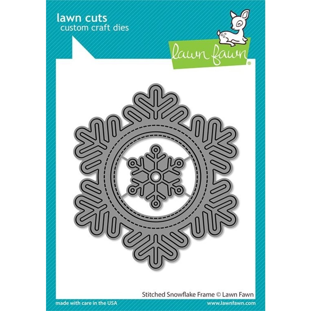 Lawn Fawn Stitched Snowflake Frame Dies (LF2701) - Paperpads.nl