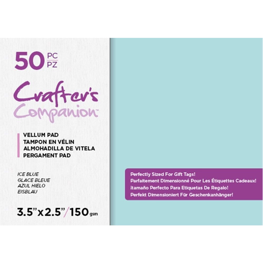 Crafter's Companion Ice Blue Vellum Pad (CC-VELPAD-ICEBL) - Paperpads.nl