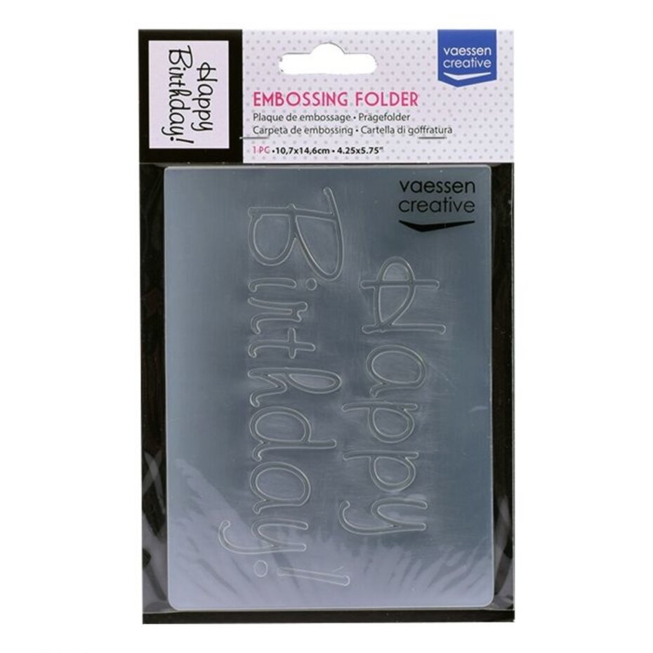 Vaessen Creative Embossing Folder Happy Birthday (100605-009 ...