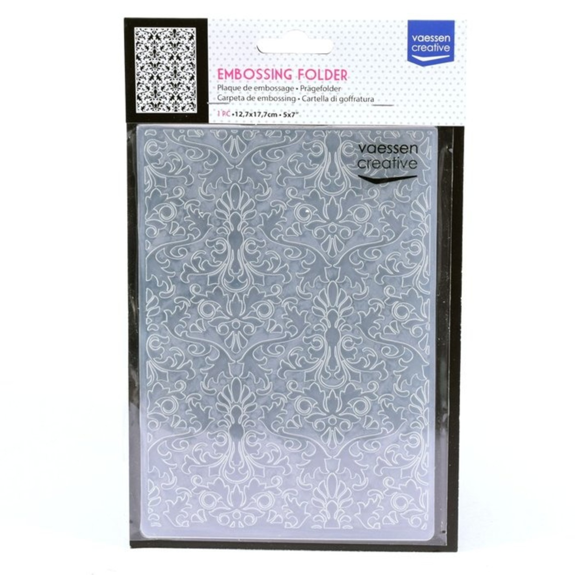 Vaessen Creative Embossing Folder Damast (100607-003) - Paperpads.nl