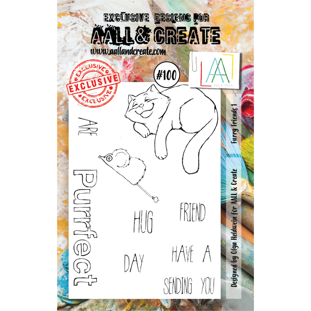 AALL and Create Clear Stamp Set A7 Furry Friends (AALL-TP-100 ...