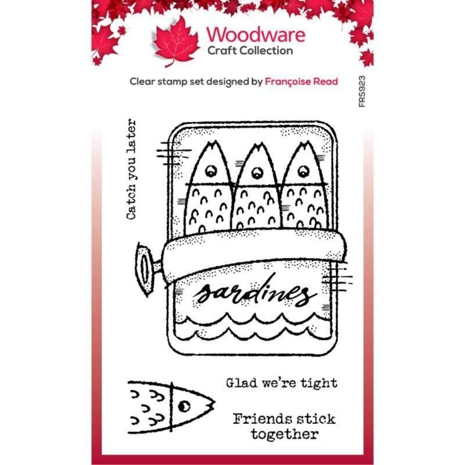 Woodware Sardine Tin Clear Stamps (FRS923) - Paperpads.nl