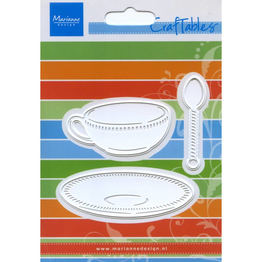 Marianne Design Craftable Tea Cup With Spoon (CR1238) - Paperpads.nl