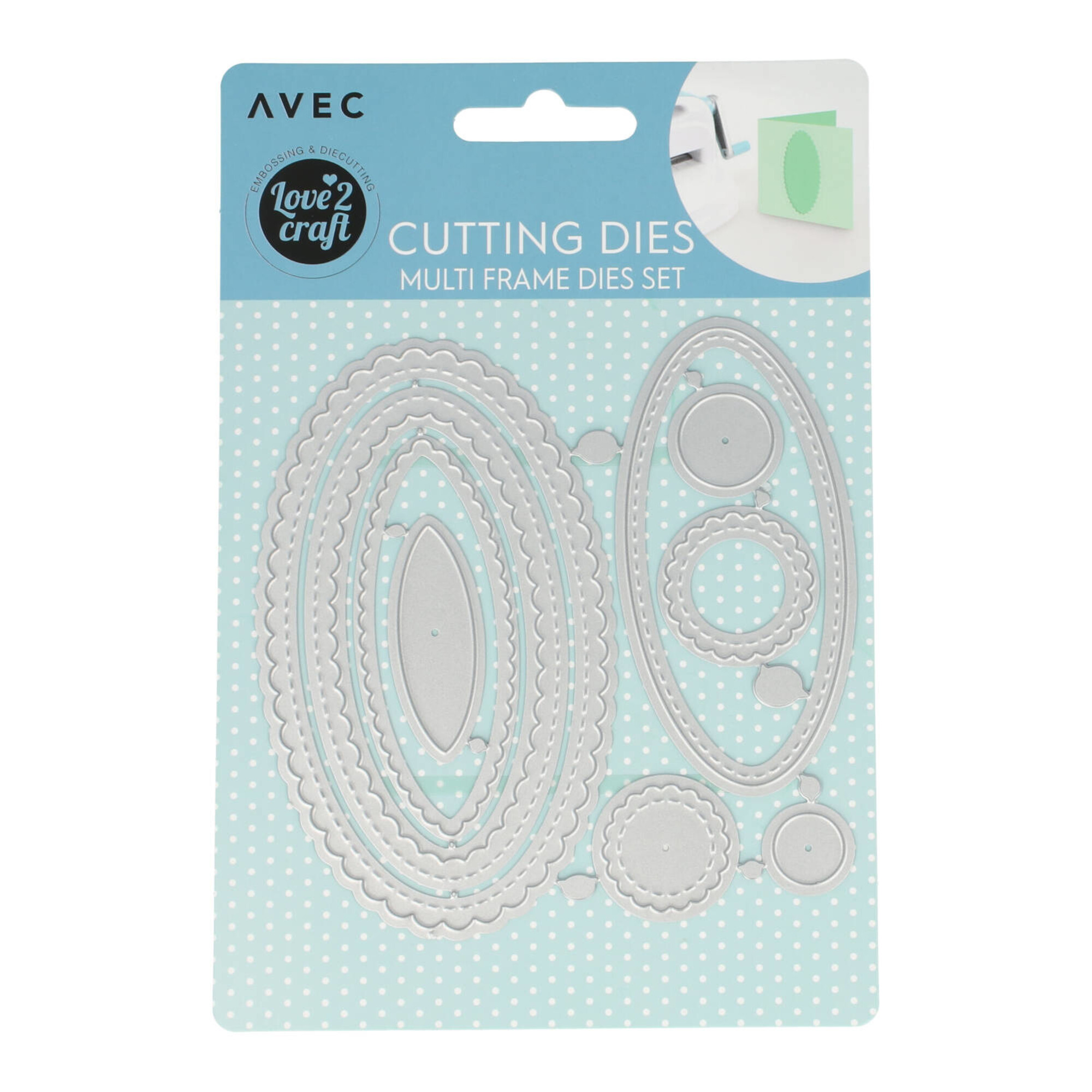 Love2Craft Multi Frame Dies Set Scalloped Oval (2560377) - Paperpads.nl
